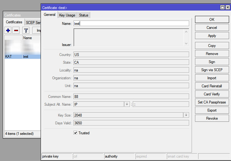 Mikrotik: Setup SSTP Server for Windows 10